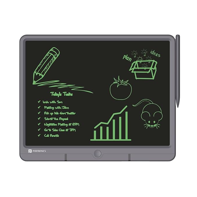 Portronics Ruffpad 15 Re-Writable LCD Screen 15-inch Writing Pad – Epaal